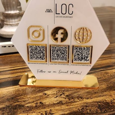 Social Media QR Code Sign Mini QR Code Sign Beauty Sign - Etsy