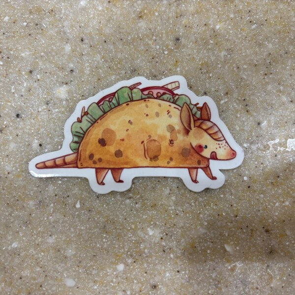 Tacodillo Sticker, Taco Armadillo Sticker, Cute Food Sticker, Mexican Food Sticker - Etsy