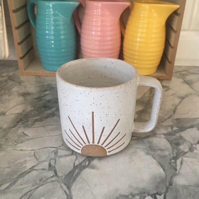 Sunrise Mug Seafoam Handmade Wheel Thrown Food Safe - Etsy