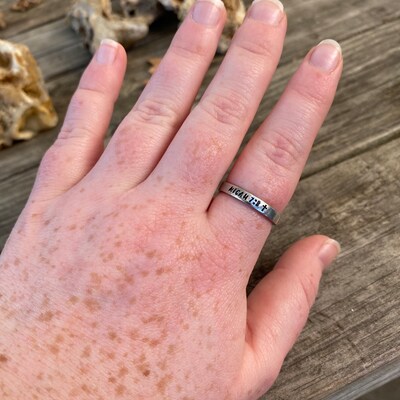 Scripture Ring, Cross Ring, Bible Verse Ring, Faith Ring, Philippians 4 ...