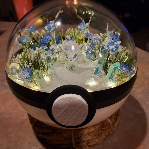 Pokemon Terrarium Extra Large / Ninetails / Pokeball / Diorama / Gift ...