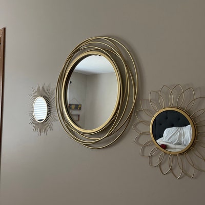 Zoa/metal Frame Round Mirror/durable Circle Vanity With Jute - Etsy