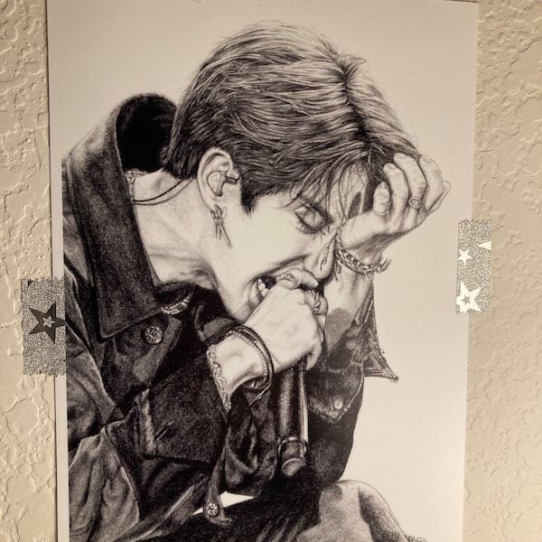 Han Jisung SKZ Stray Kids Drawing PRINT - Etsy