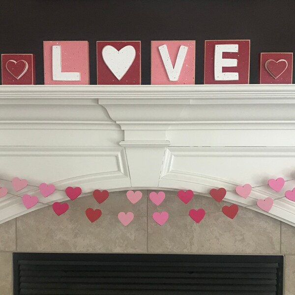 5x5" LOVE Block SET for Valentines Day and Home Decor - Etsy