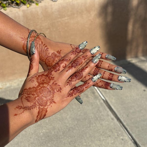 Black Pink Star Press on Nails – Cute Goth Galaxy Nail Art – Handmade ...