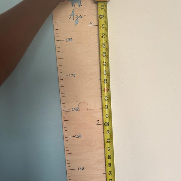 Wood Height Chart / Growth Ruler / Nursery Wall Decor / Baby Girl Gift ...