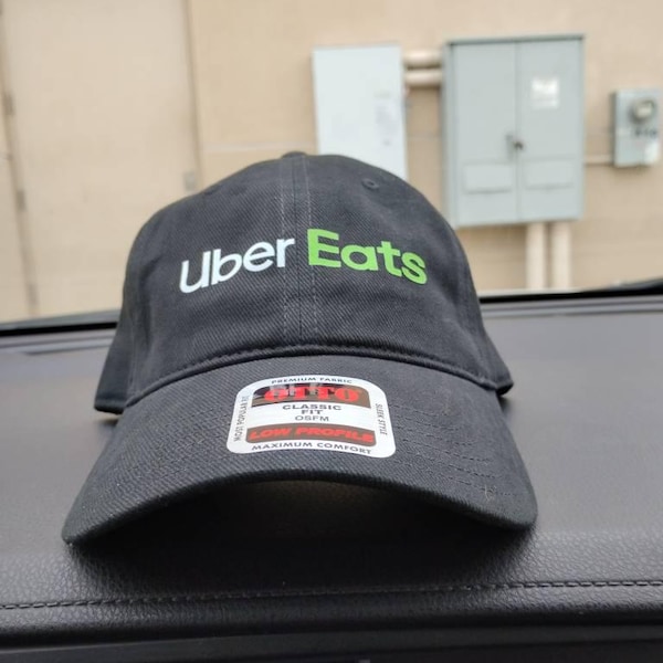 Uber Eats Cap, Food Delivery Hat, NOT EMBROIDERED, Driver Baseball ...
