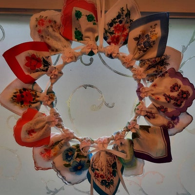 25 Women's Handkerchief Vintage Style Floral Different Designs & Colors ...