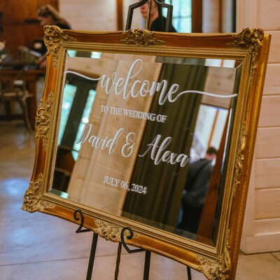 Event Timeline Wedding Sign Decal /personalized Couples Names and Dates ...