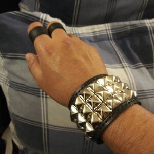 4in Black Spiked Bracer Gauntlet With 72 Spikes | Etsy