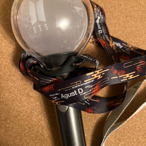 Agust D SUGA BTS ARMY Lightstick Lanyard / Fanlight Lanyard ...