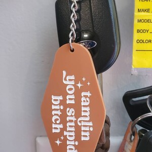 Custom Text Keychain Stocking Stuffer Acrylic Hotel Keychain - Etsy