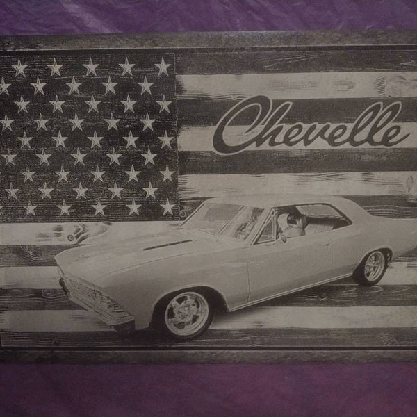 Glowforge Digital Laser Ready Design File - Chevelle American Flag ...