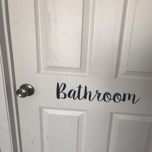 Bathroom Door Decal, Bathroom Decal, Bathroom Door Decals, Door Decal ...