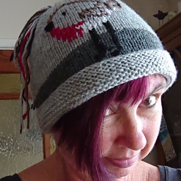 Unique Acorn Hat, Hand Knitted Womens Beanie With Acorn & Oak Leaf ...