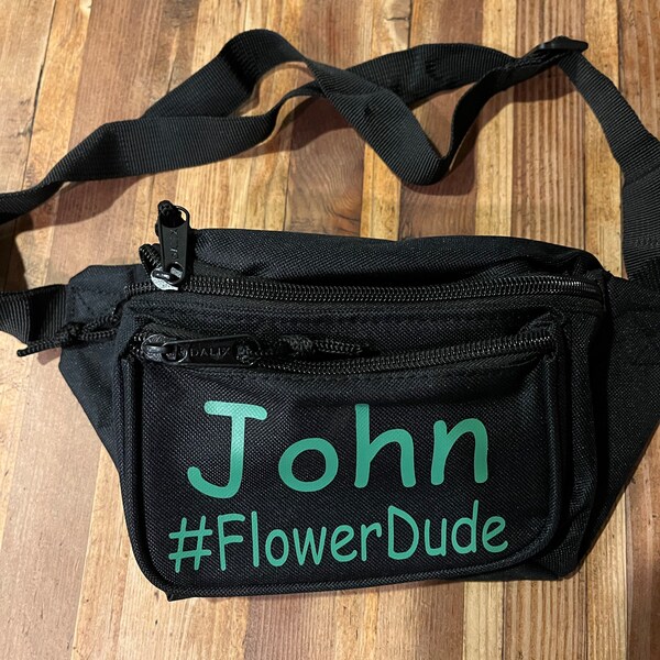 Flower Dude Personalized Fanny Packs /flower Man Waist Bag/the Flower ...