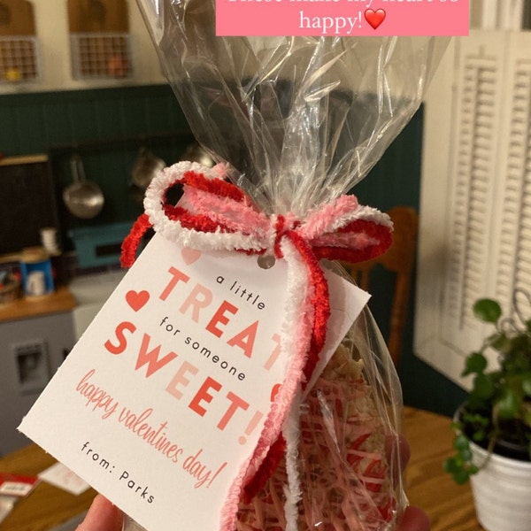 Printable Valentine's Day Tag, Sweet Treat Valentines Day Tag ...