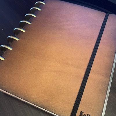 Discbound Leather Planner Cover, Personalized Planner Cover, Classic ...