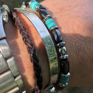 Canadian First Nations, Hand Carved Sterling Silver 1 Orca Cuff ...
