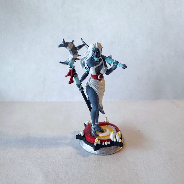 Drow Priestess Sorcerer Miniature | 28mm-75mm | Resin 3D Printed D&D ...
