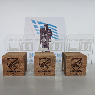 LEAF Personalised Wooden Acrylic Trophy Award Personalized Bespoke ...