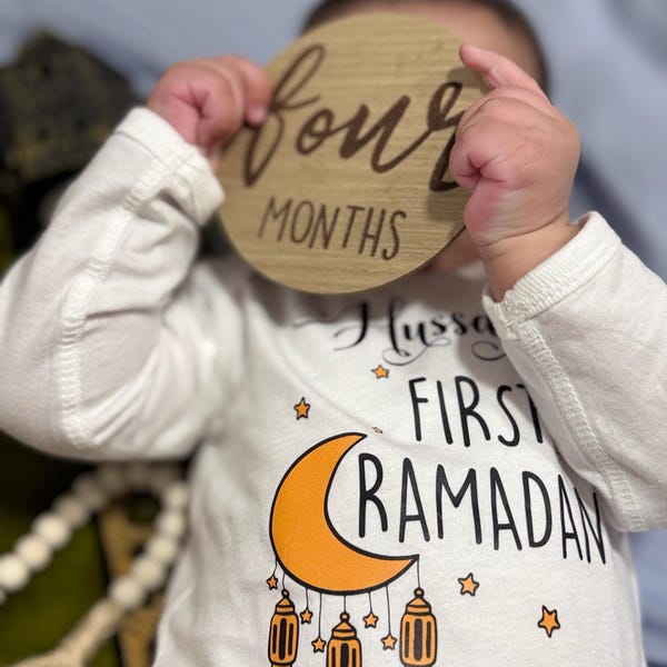Custom My First Ramadan Baby Bodysuit, Personalized Ramadan Baby Shirt ...
