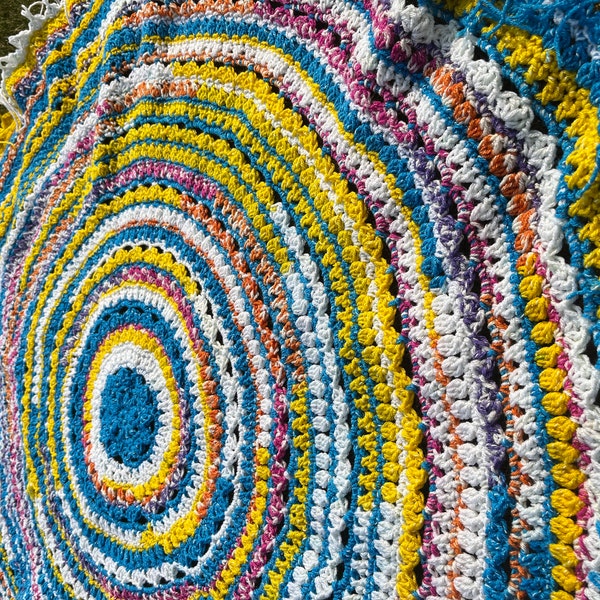 Round Crochet Blanket Pattern: Lacy Shell Design (digital PDF Download ...