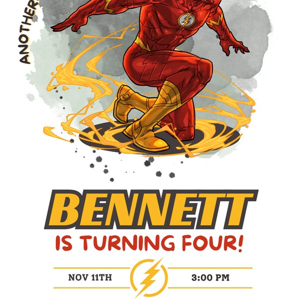 Editable Superhero Birthday Invitation Template, Printable Birthday ...