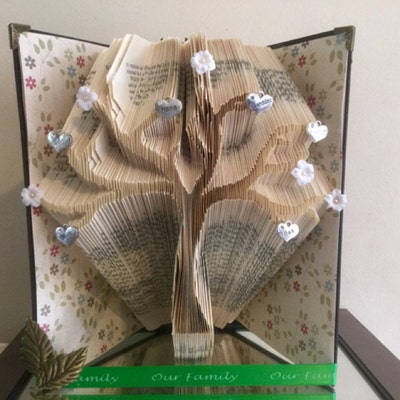 Tree Folded Book Art Pattern - Etsy