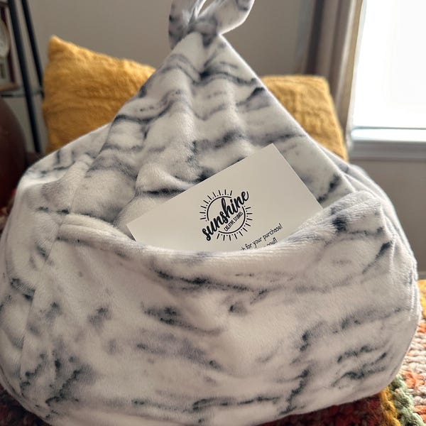 MARBLED WHITE iPad Pouf, Tablet Pouf, Book Pouf, Bean Bag Pillow for ...