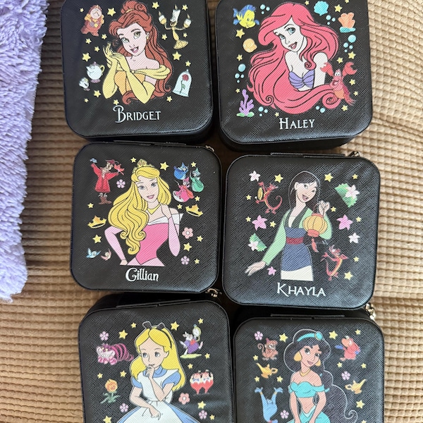 Personalized Disney Princess Jewelry Box, Disney Princess Birthday Girl ...