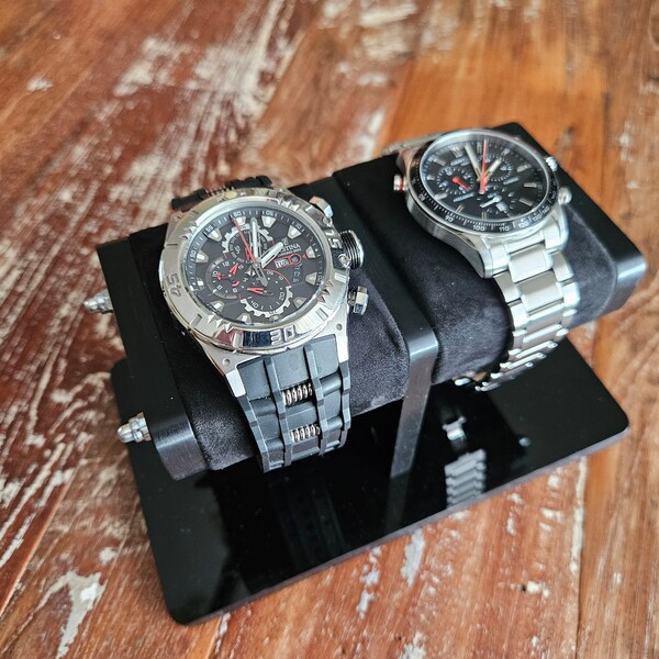 Mahogany Wood Watch Stand With Box, Wooden Watch Display for Men, Watch ...