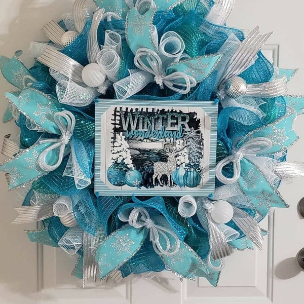 Winter Wonderland Wreath Sign, Winter Wreath Sign, Personalize It by ...