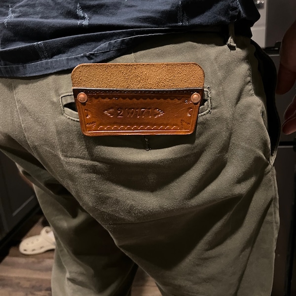 Pocket Protector for Tools Jeans - Brown Personalized - Etsy