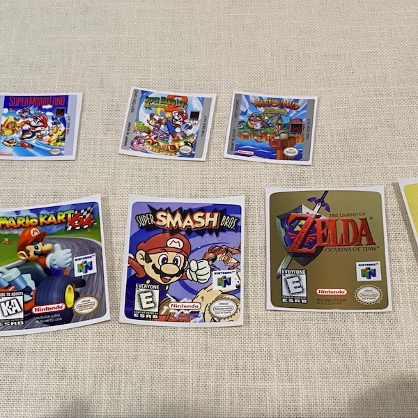 N64 Super Mario 64 Replacement Label Decal Sticker Nintendo - Etsy