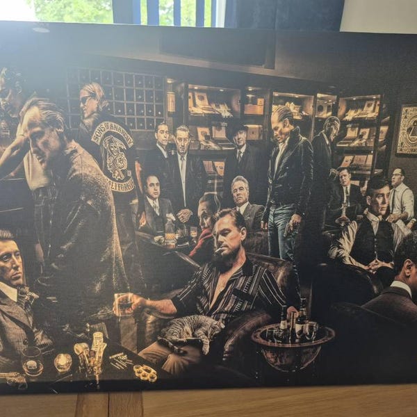 Movie Mafia Canvas Art: Gangster Legends Print, Man Cave Decor - Etsy
