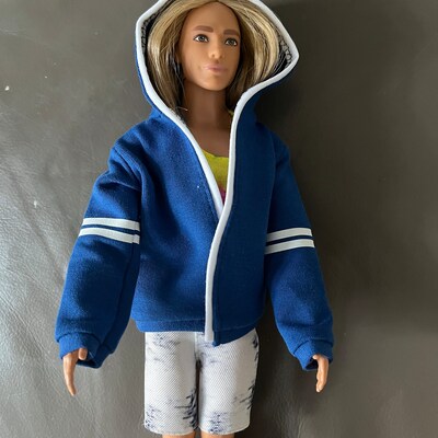 12, 1/6 Scale Doll Clothes, Made on Order, Gray Tunic With Frenchie ...