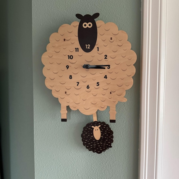 Rocket Pendulum Clock - Kids Room Decor - Gift for Newborns - Nursery ...