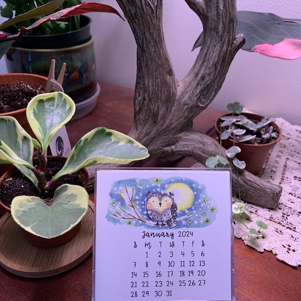 2025 MEDIUM Watercolor Desk Calendar - Etsy