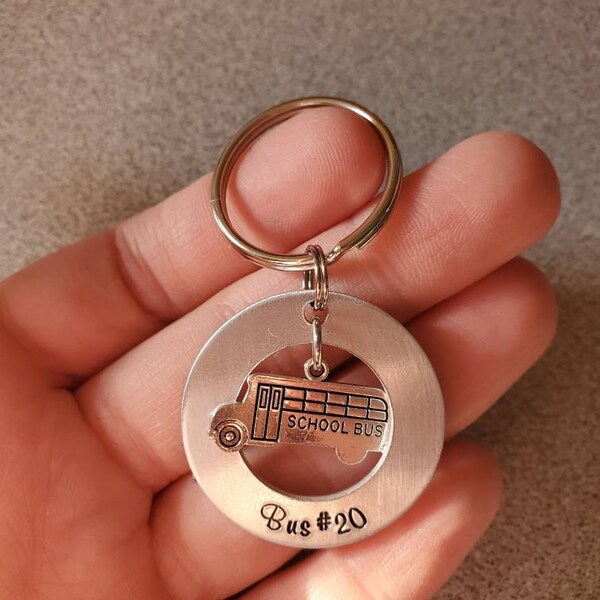 Personalized Bus Driver Keychain; Custom School Bus Driver Gift; End of ...