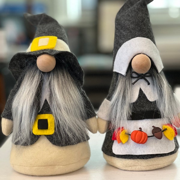 Thanksgiving PILGRIM Gnome PDF Sewing Pattern, Fall Decor, Thanksgiving ...