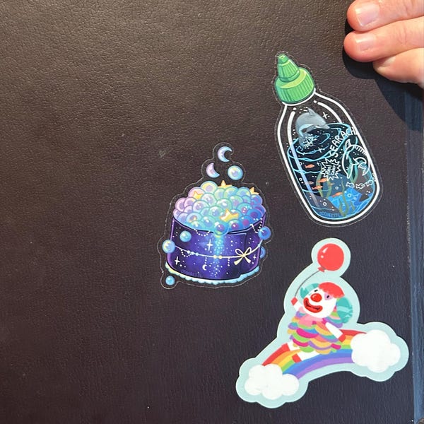 Space Sushi Stickers: Transparent Vinyl Decals - Japanese Food Art - Etsy
