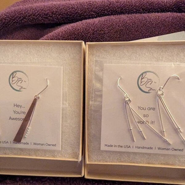 Handmade Threader Earrings, Turquoise and Sterling Silver Threader ...