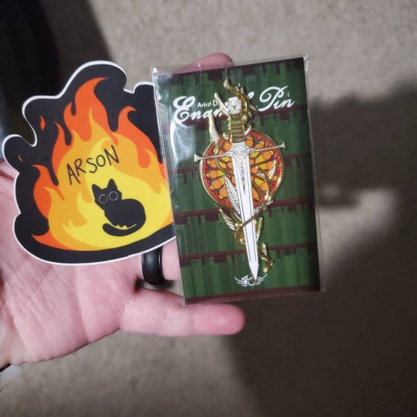 Arson Cat Vinyl Sticker - Etsy