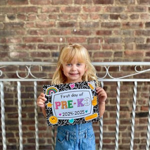 First Day of Pre-k Printable Sign Instant Digital Download Back to ...