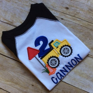 Construction Number 2 Dump Truck Applique A BMB EXCLUSIVE Design - Etsy