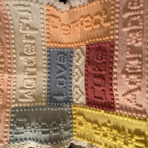 Words Baby Blanket CROCHET PATTERN Puff Stitch Precious Motifs - Etsy