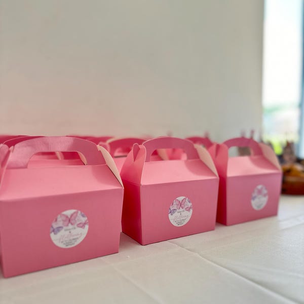 Pack of 5 - Treat Boxes Cupcake Gift Party Loot Bag Wedding Children ...