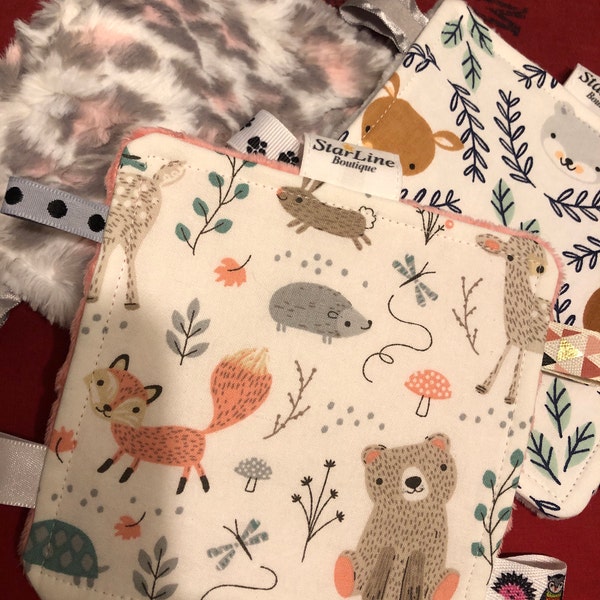 Crinkle Square, Woodland Baby Shower, Baby Sensory Square, Gender ...