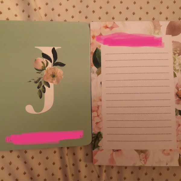 Personalized Initial Journal, Letter Notebook, Initial Notebook, Lined ...